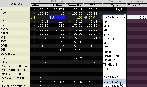 Snap to Midpoint Orders | Interactive Brokers Luxembourg SARL
