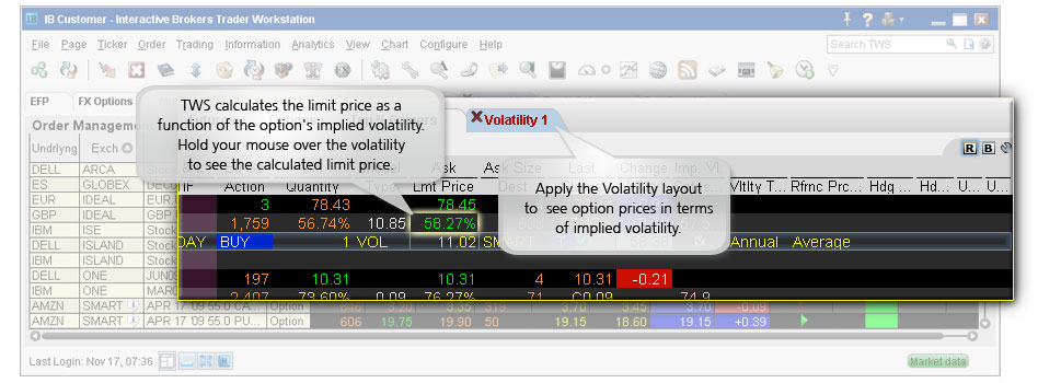 Volatility Orders | Interactive Brokers Luxembourg SARL